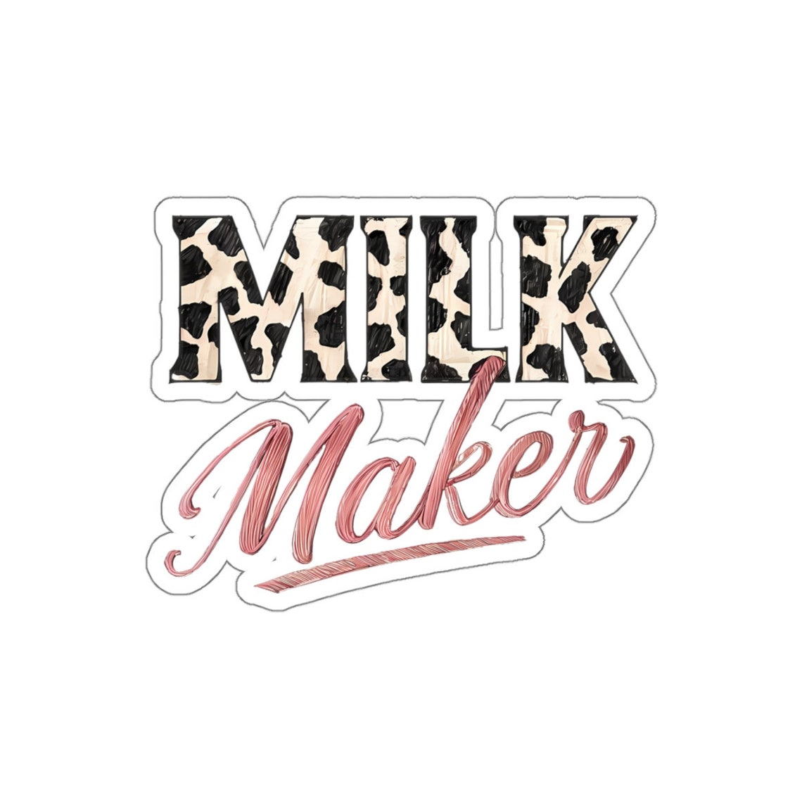 Milk Maker Cow Print Decal - Celebrate the Breastfeeding Journey - Kiss ...