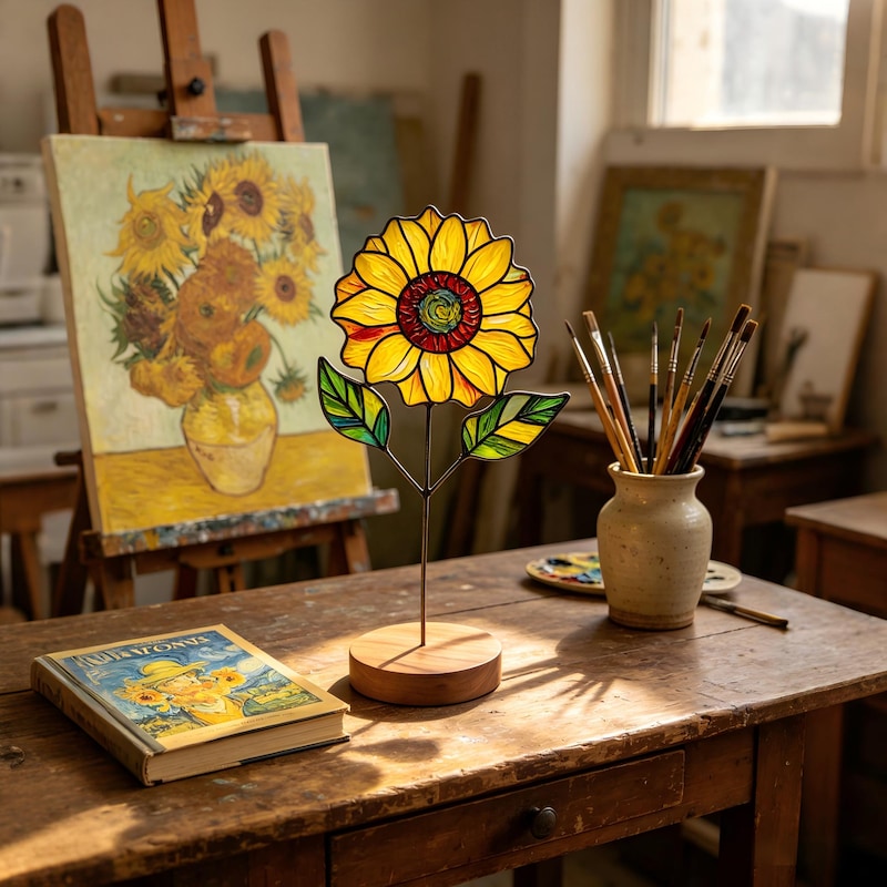 Sunflower Glass Chime - Etsy
