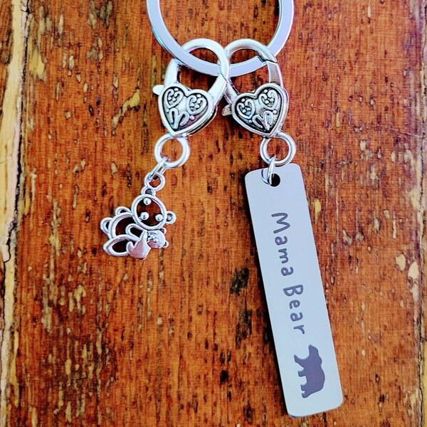 Bear Keychain - Etsy