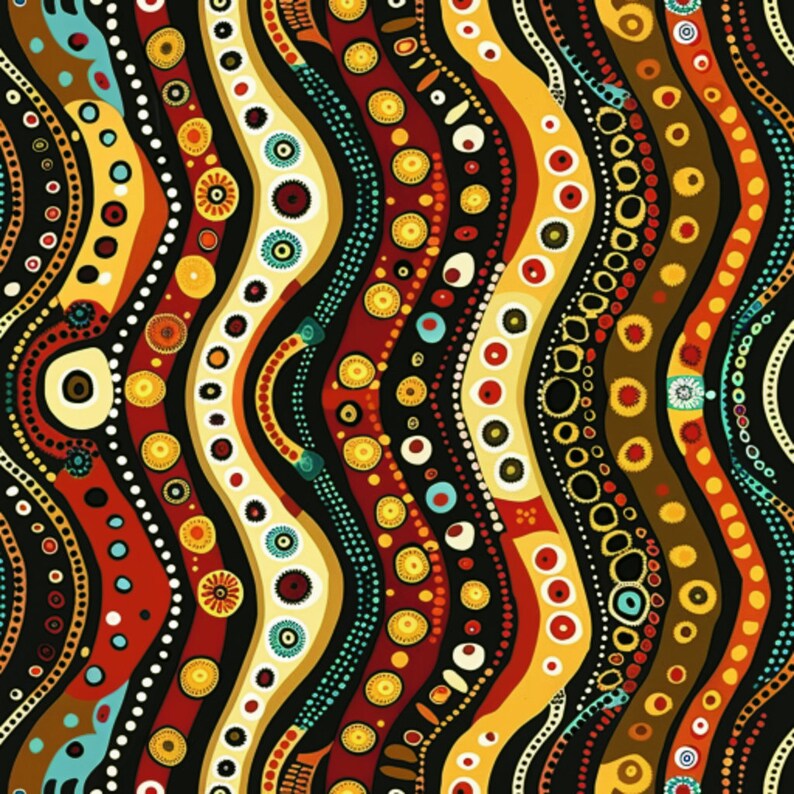Aboriginal Art Patterns, Seamless, Digital Download, 4 Tile Patterns ...