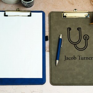 Personalized Name Engraved Clipboard, Leather Nurse Clipboard, Meeting ...