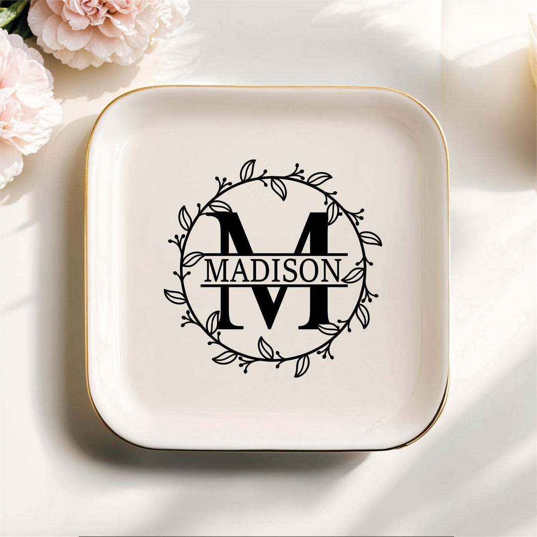 Personalized Monogram Ring Dishes, Custom Name Gift, Jewelry Dish ...