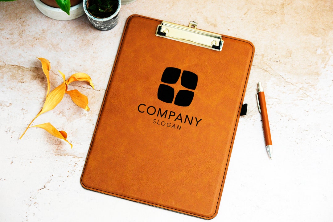 Custom Company Logo Engraved Clipboard, Personalized Leather Clipboard ...