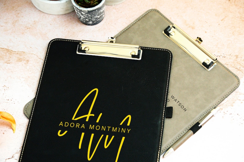 Personalized Name Engraved Clipboard, Leather Nurse Clipboard, Meeting ...
