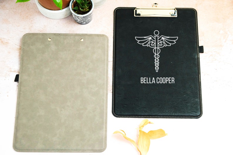 Personalized Name Engraved Clipboard, Leather Nurse Clipboard, Meeting ...
