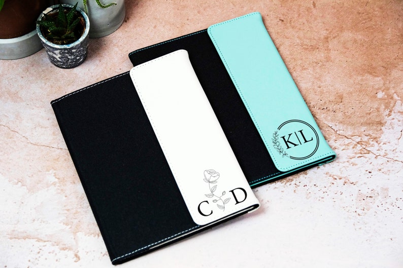 Personalized Company Logo Engraved Padfolio, Refillable Flapped ...