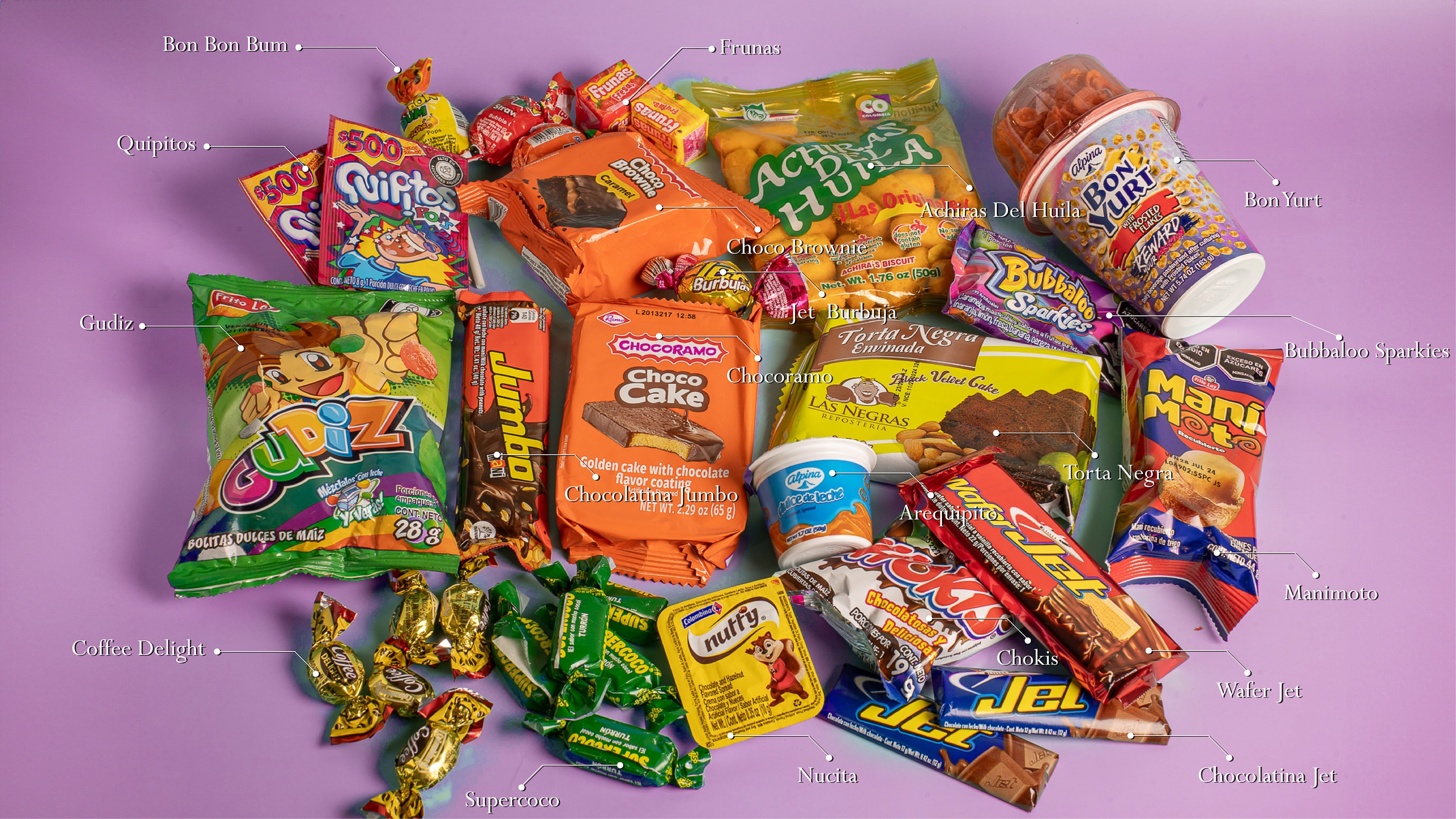 Colombia Candies Gift Box 40pcs, Colombian Day Gift, Colombia Snacks ...