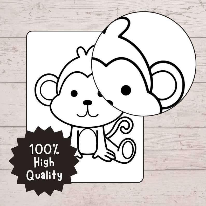 100 Digital Printable Pages Easy Coloring for Kids &toddler ...