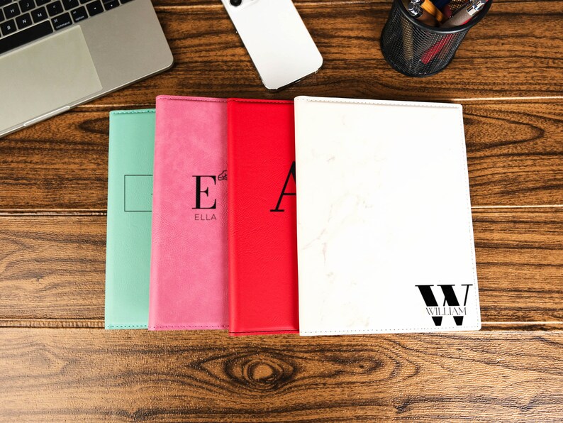 Personalized Leather Padfolio, Customized Portfolio, Personalized ...