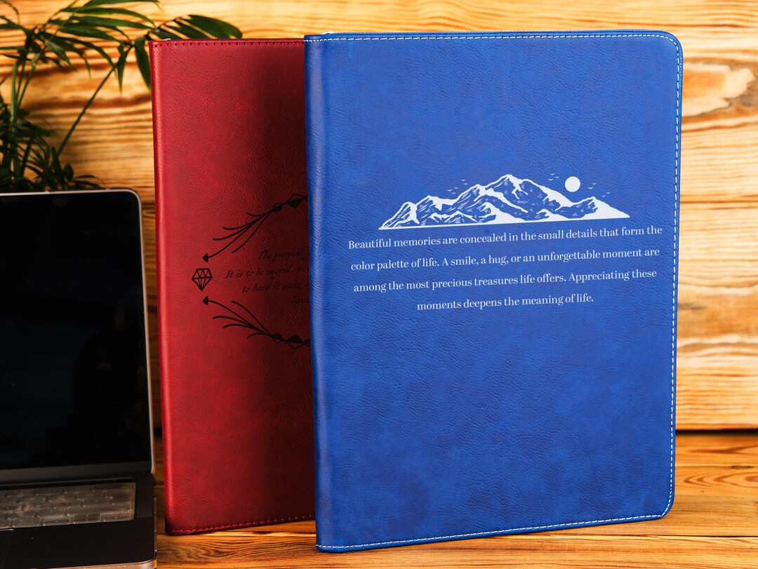 Custom Bible Verse Journal, Leather Portfolio With Zipper, Personalized ...