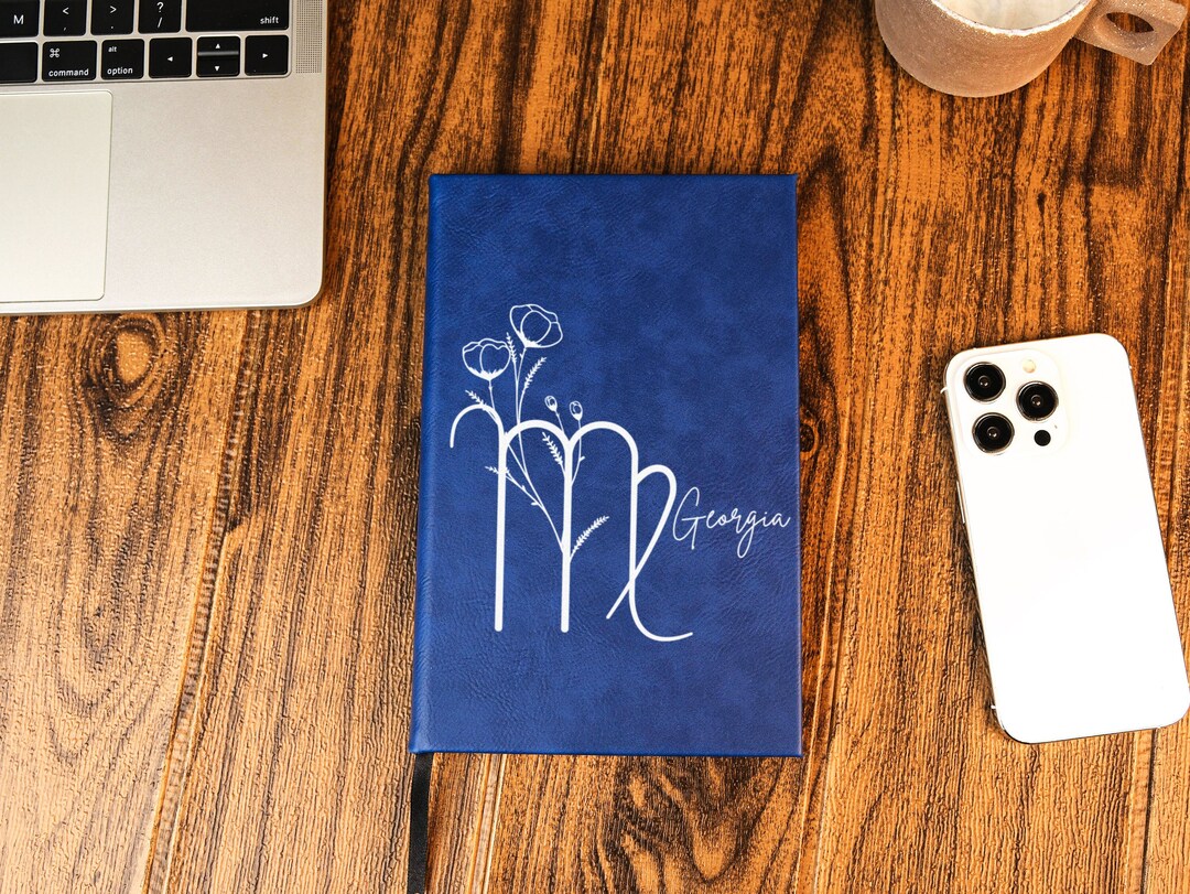 Personalized Zodiac Sign Journal, Engraved Journal, Lined Journal ...