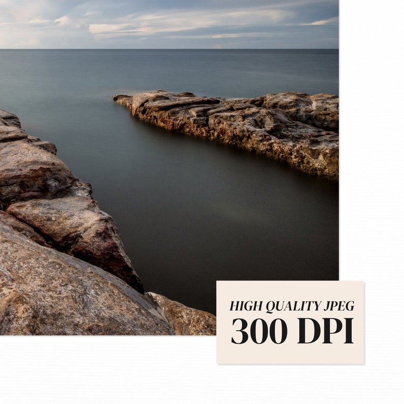 Ocean Cliff Fingers Digital Download - Ethereal Seascape Long Exposure ...