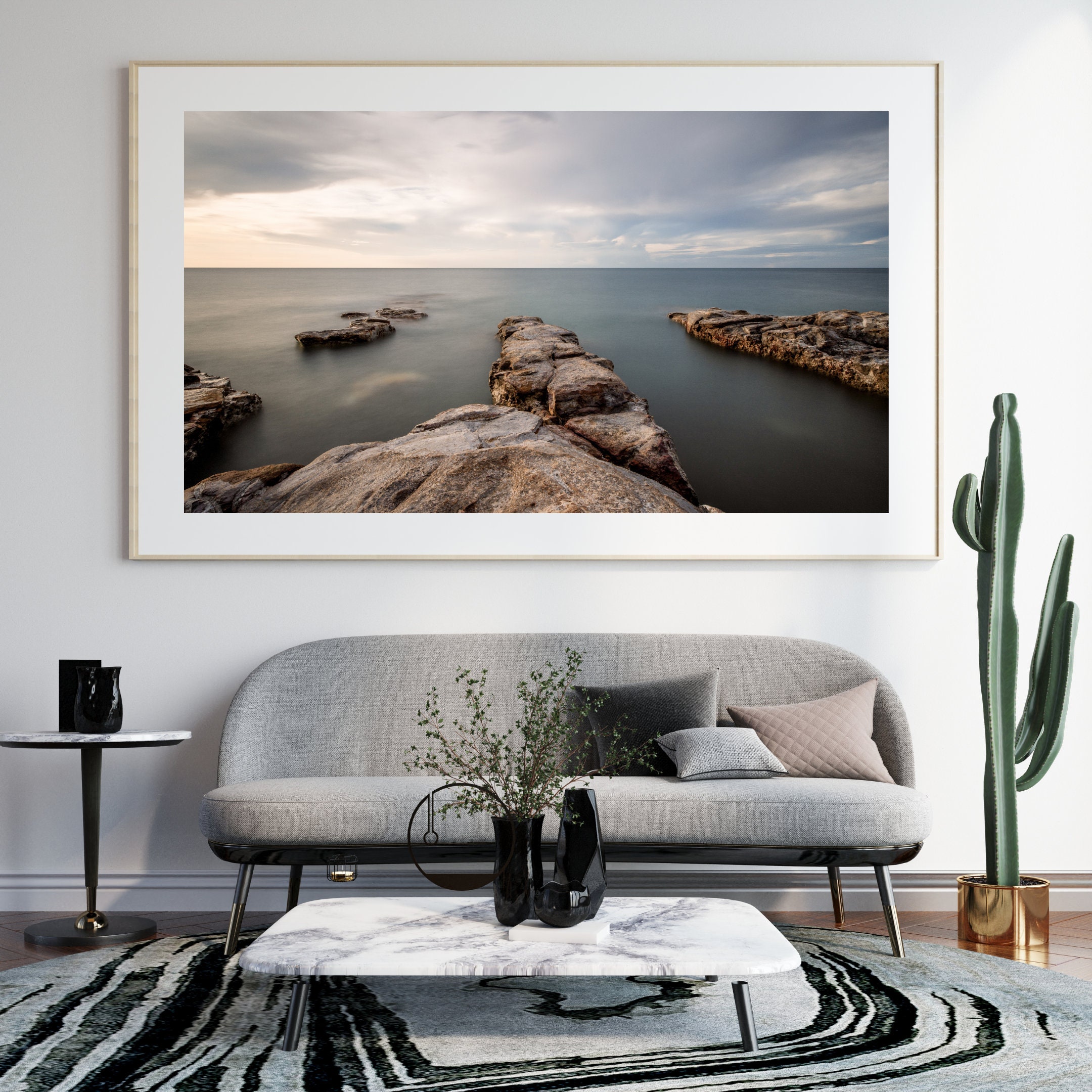Ocean Cliff Fingers Digital Download - Ethereal Seascape Long Exposure ...