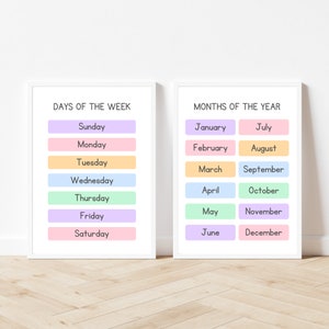 Days of the Week Poster, Months of the Year Poster, Classroom Posters ...