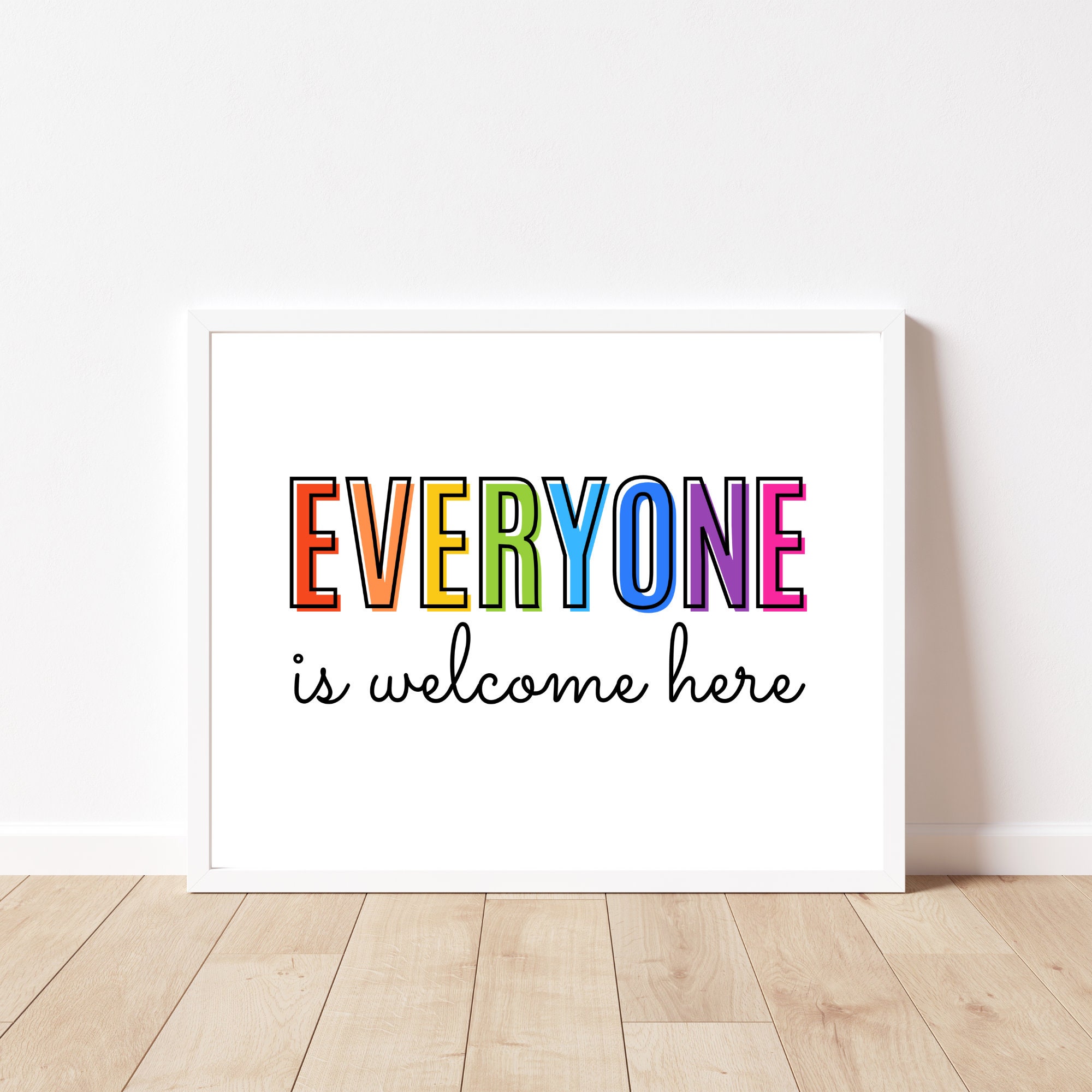 Everyone is Welcome Here, Classroom Poster, Inclusion Poster, Diversity ...