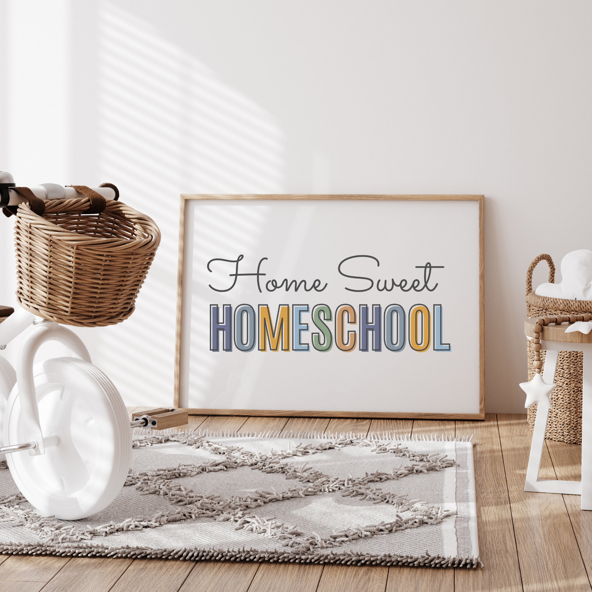 Home Sweet Homeschool Printable, Homeschool Wall Art, Pastel Homeschool ...