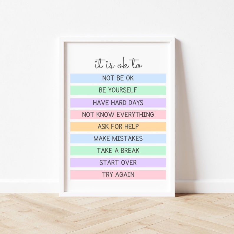 It's Ok to Not Be Ok Poster, It's Okay to Not Be Okay Poster, Classroom ...