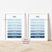 Set of 6 Educational Wall Art, Educational Posters, Blue Classroom ...