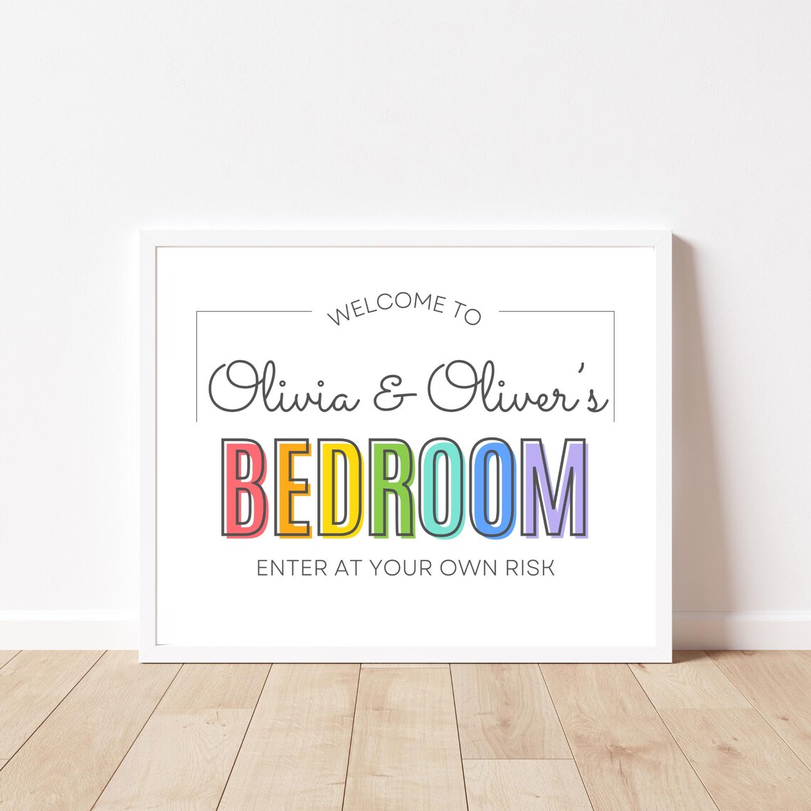 Personalized Bedroom Door Sign, Custom Bedroom Sign, Kids Room Art ...