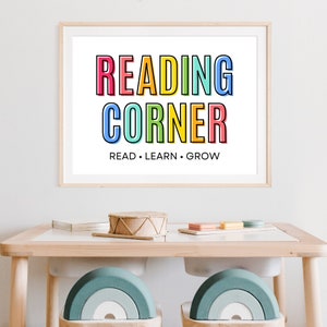 Reading Corner Sign, Reading Corner Wall Art, Reading Corner Decor ...