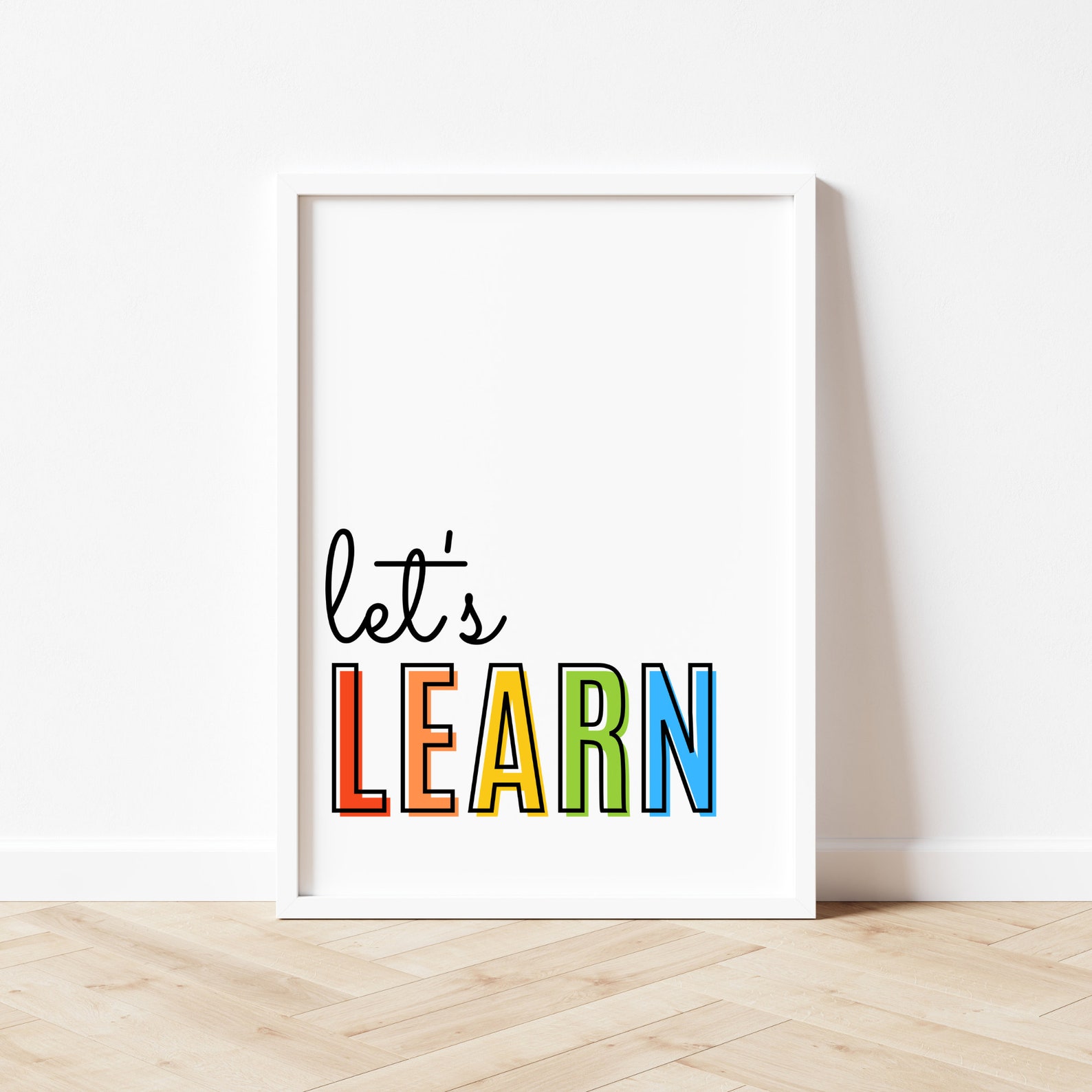 Let's Learn Sign, Classroom Poster, Homeschool Wall Art, Montessori ...