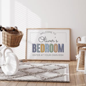 Custom Name Bedroom Door Sign, Personalized Bedroom Sign, Boys Room ...