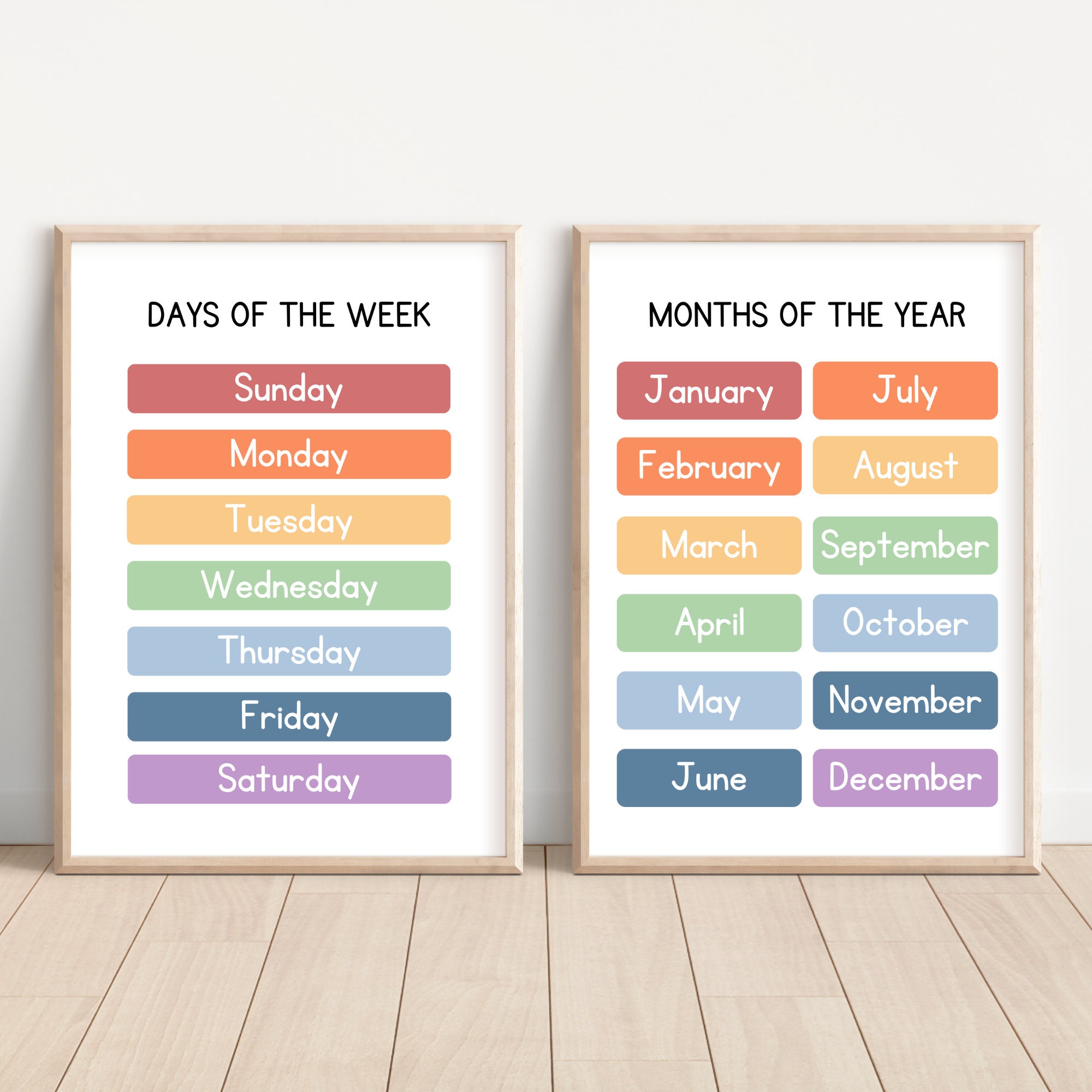 Days of the Week Poster, Months of the Year Poster, Classroom Posters ...