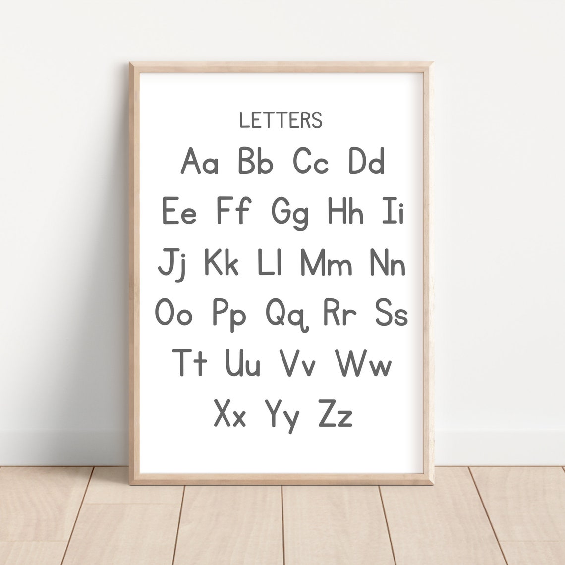 Set of 2 Educational Posters, Alphabet Poster, Letters Poster, Numbers ...
