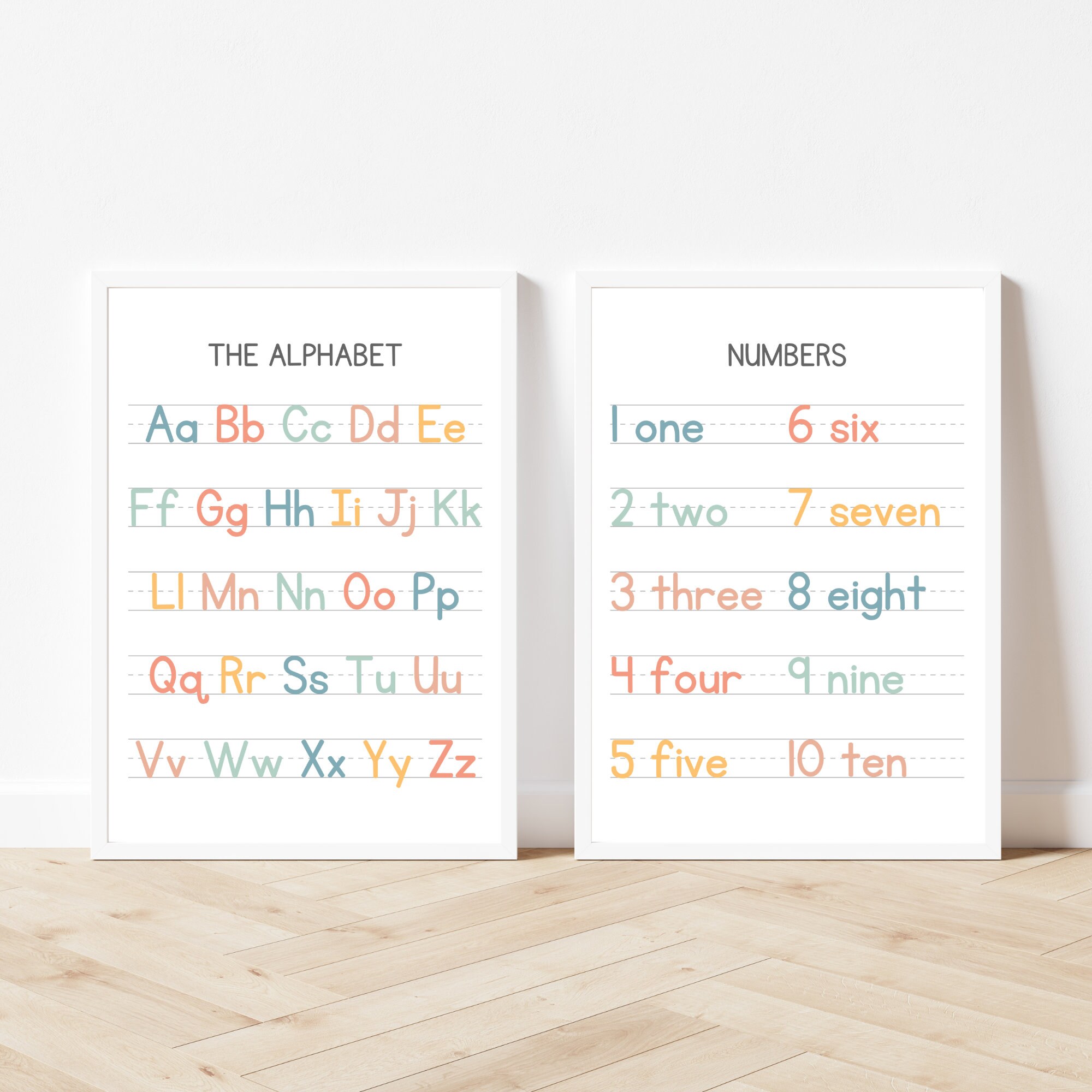 The Alphabet Poster, Set of 2 Educational Posters, Alphabet Poster ...