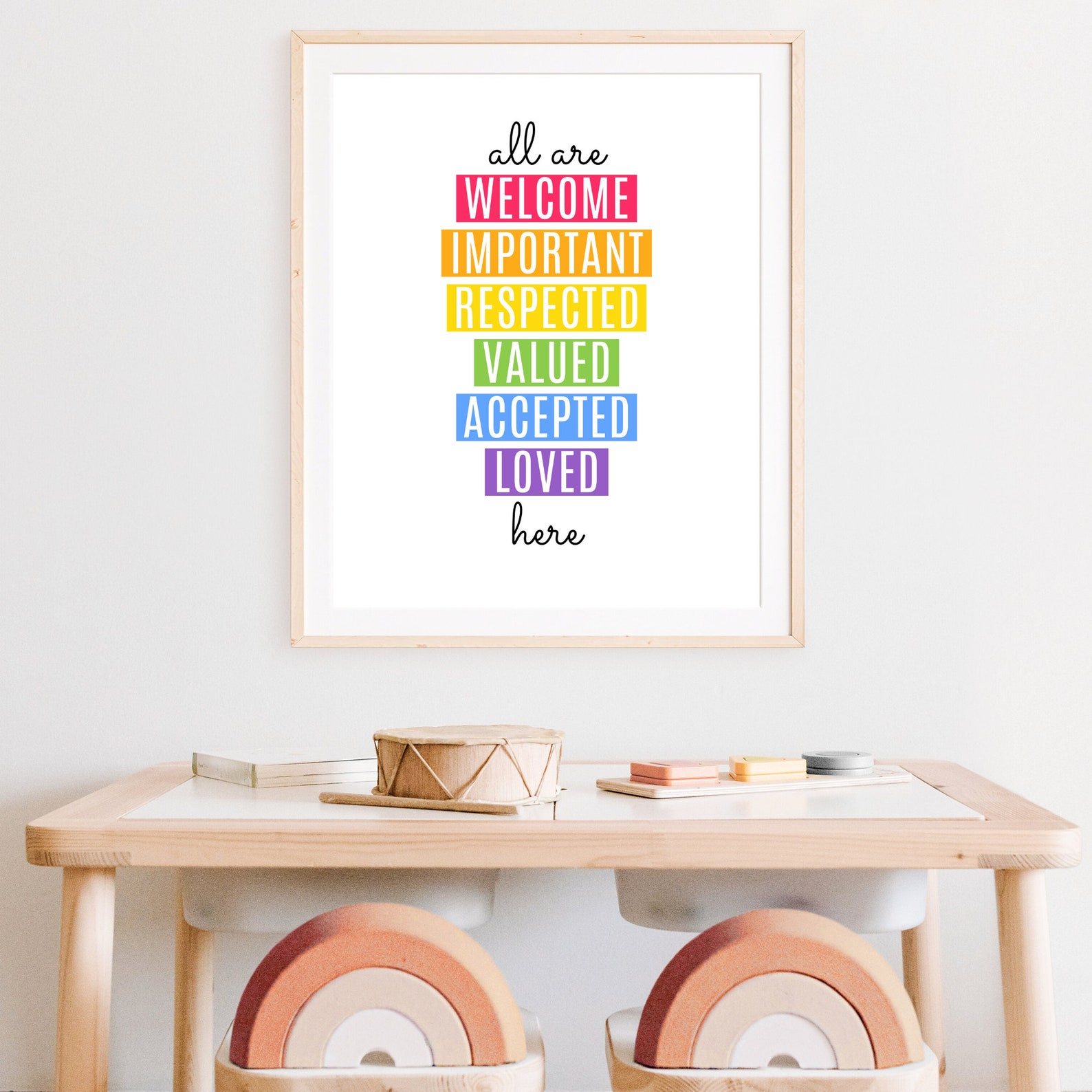 All Are Welcome Here Sign, Classroom Poster, Inclusion Poster ...