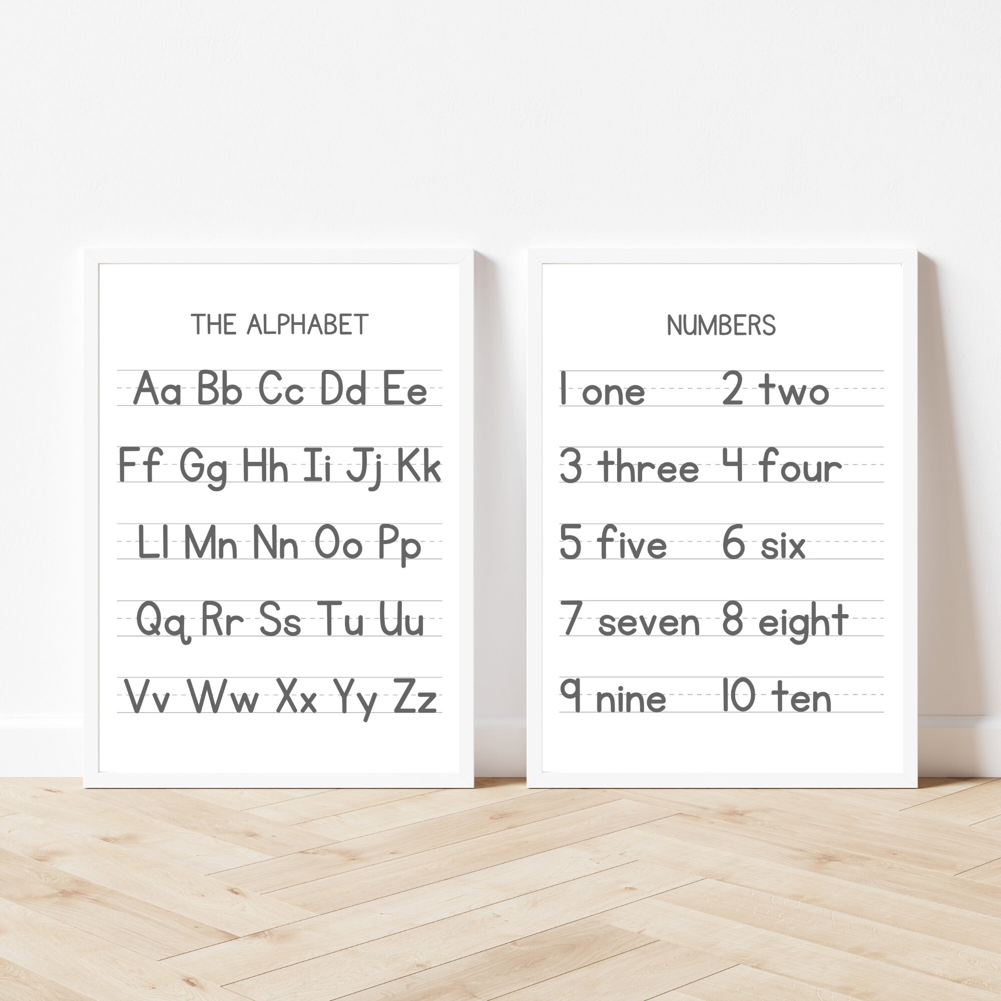 Alphabet Poster, Set of 2 Educational Posters, the Alphabet Poster ...