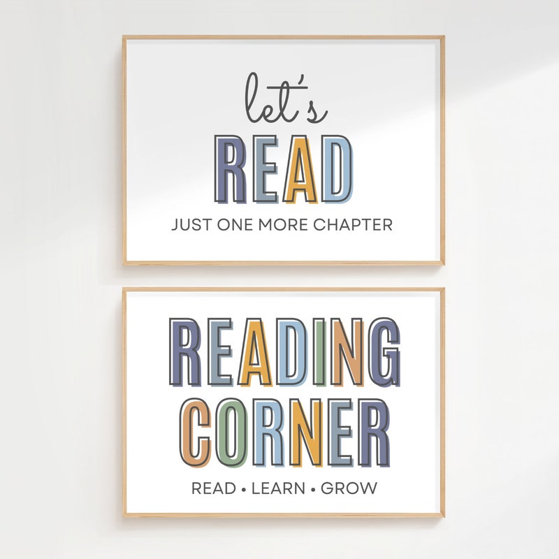 Lets Read Sign - Etsy
