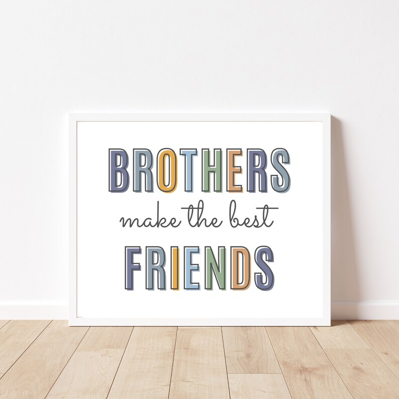 Brothers Make the Best Friends, Brothers Wall Decor, Brothers Wall Art ...