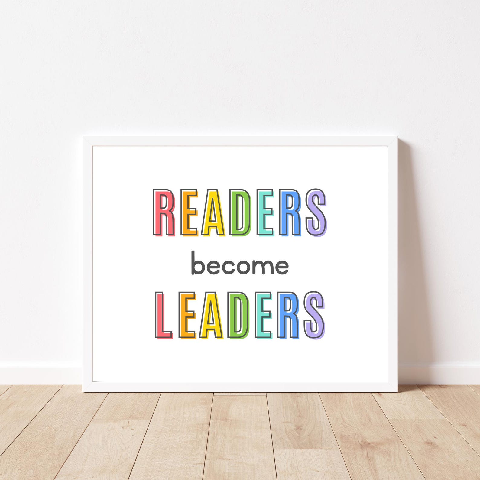 Readers Are Leaders, Reading Corner Sign, Reading Corner Wall Art ...