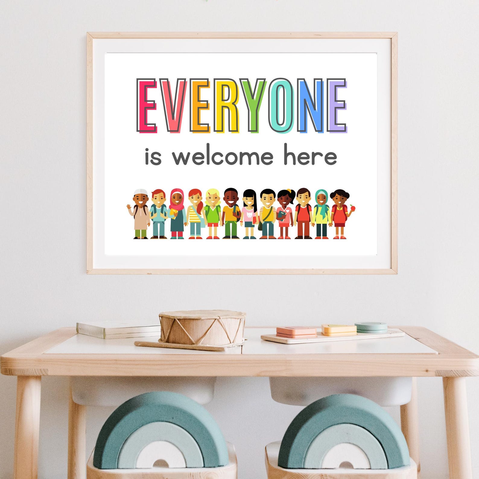 Everyone is Welcome Here, Classroom Poster, Inclusion Poster, Diversity ...