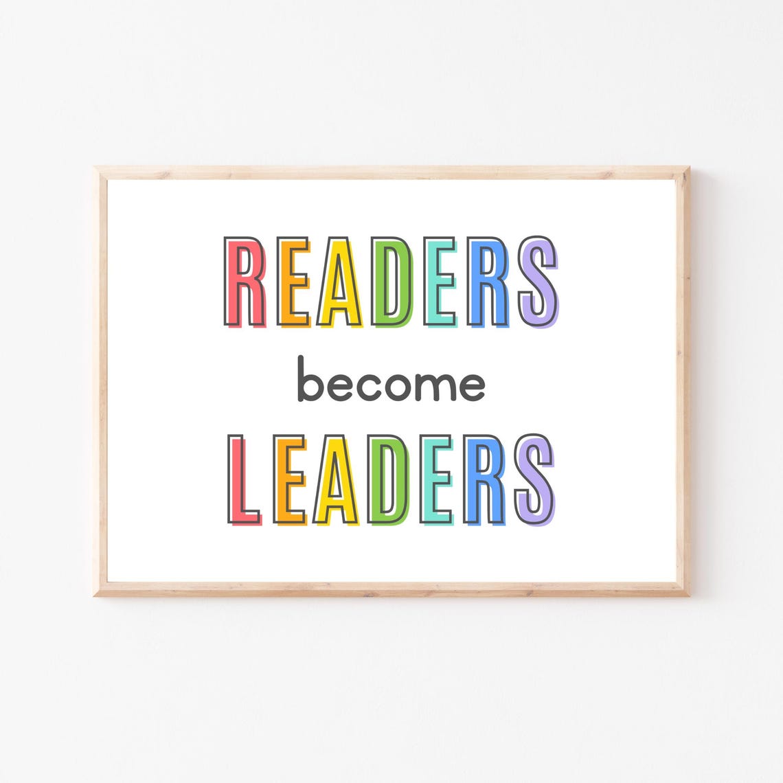 Readers Are Leaders, Reading Corner Sign, Reading Corner Wall Art ...