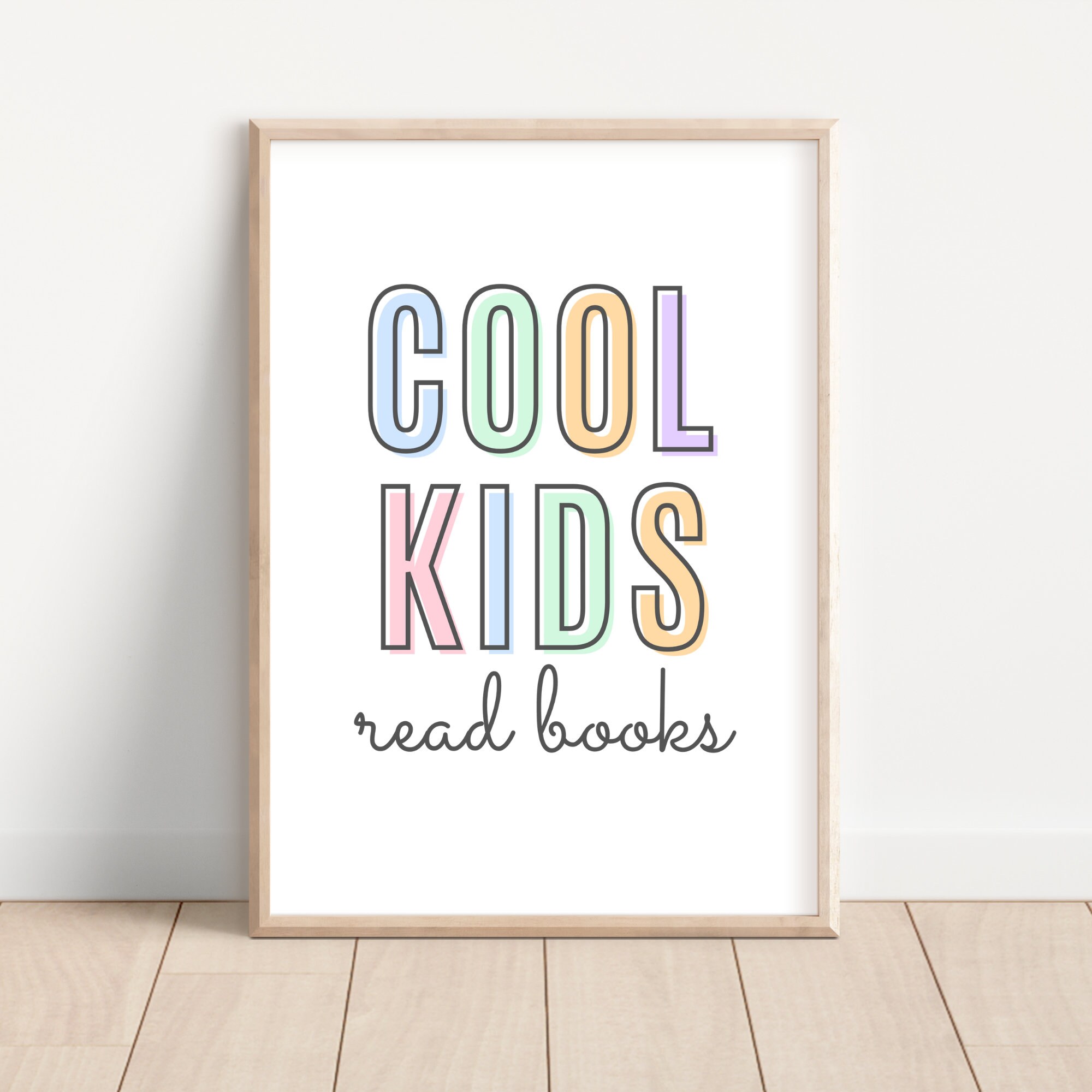 Cool Kids Read Books, Reading Corner Sign, Reading Corner Wall Art ...