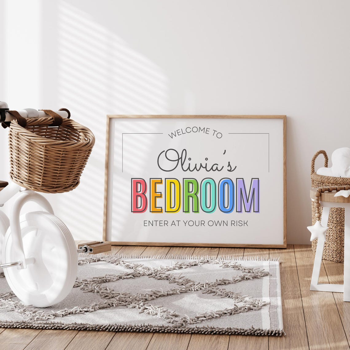Personalized Bedroom Door Sign, Custom Bedroom Sign, Kids Room Art ...