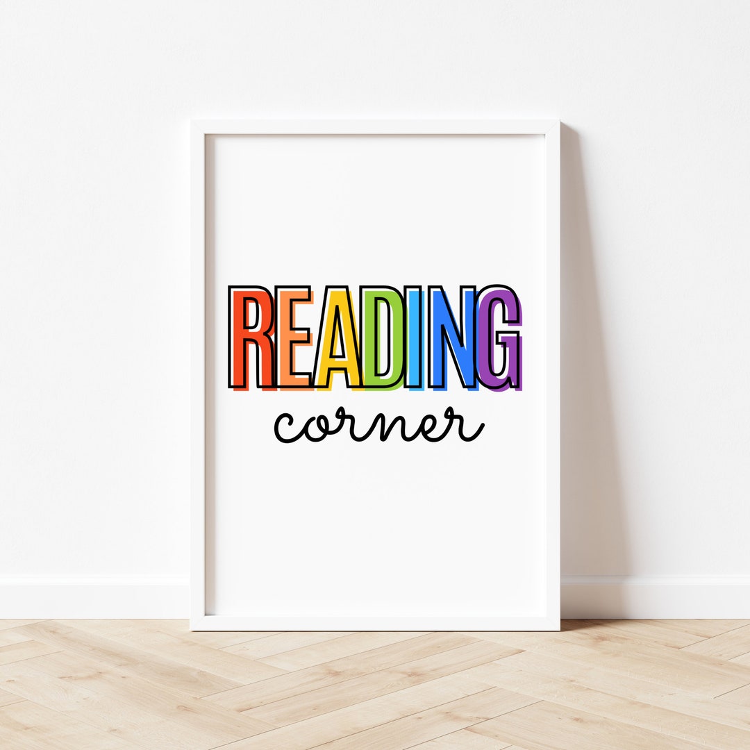 Reading Corner Sign, Reading Corner Wall Art, Reading Corner Decor ...