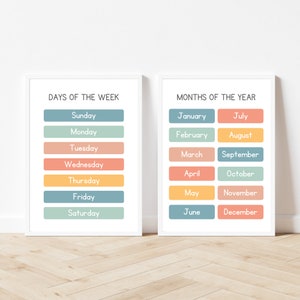 Months of the Year Poster, Days of the Week Poster, Classroom Posters ...