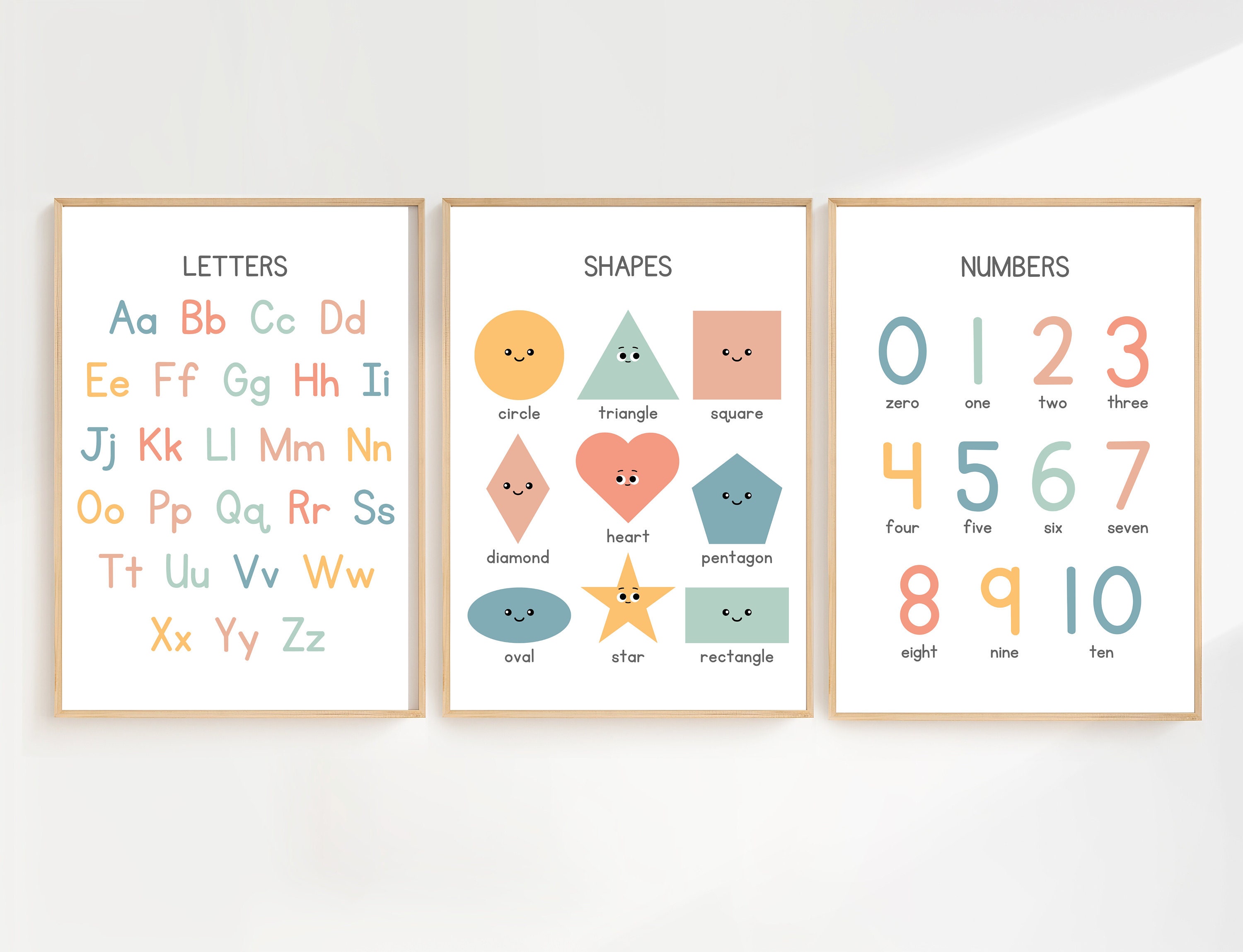 Educational Wall Art Print Set of 3, Educational Posters, Classroom ...