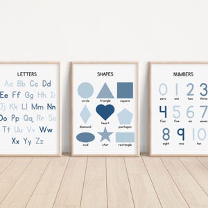 Educational Wall Art Print Set of 3, Educational Posters, Classroom ...