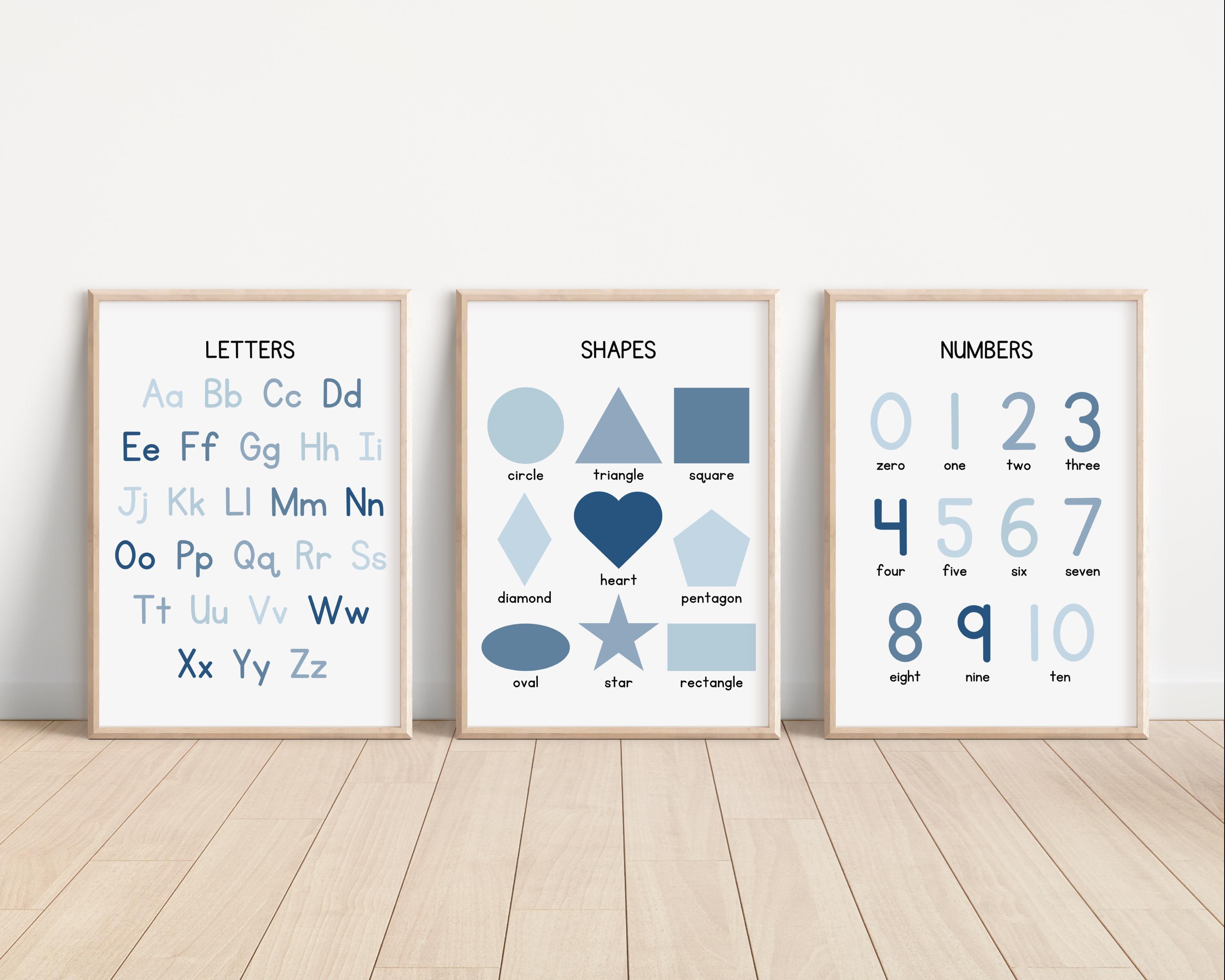 Educational Wall Art Print Set of 3, Educational Posters, Classroom ...
