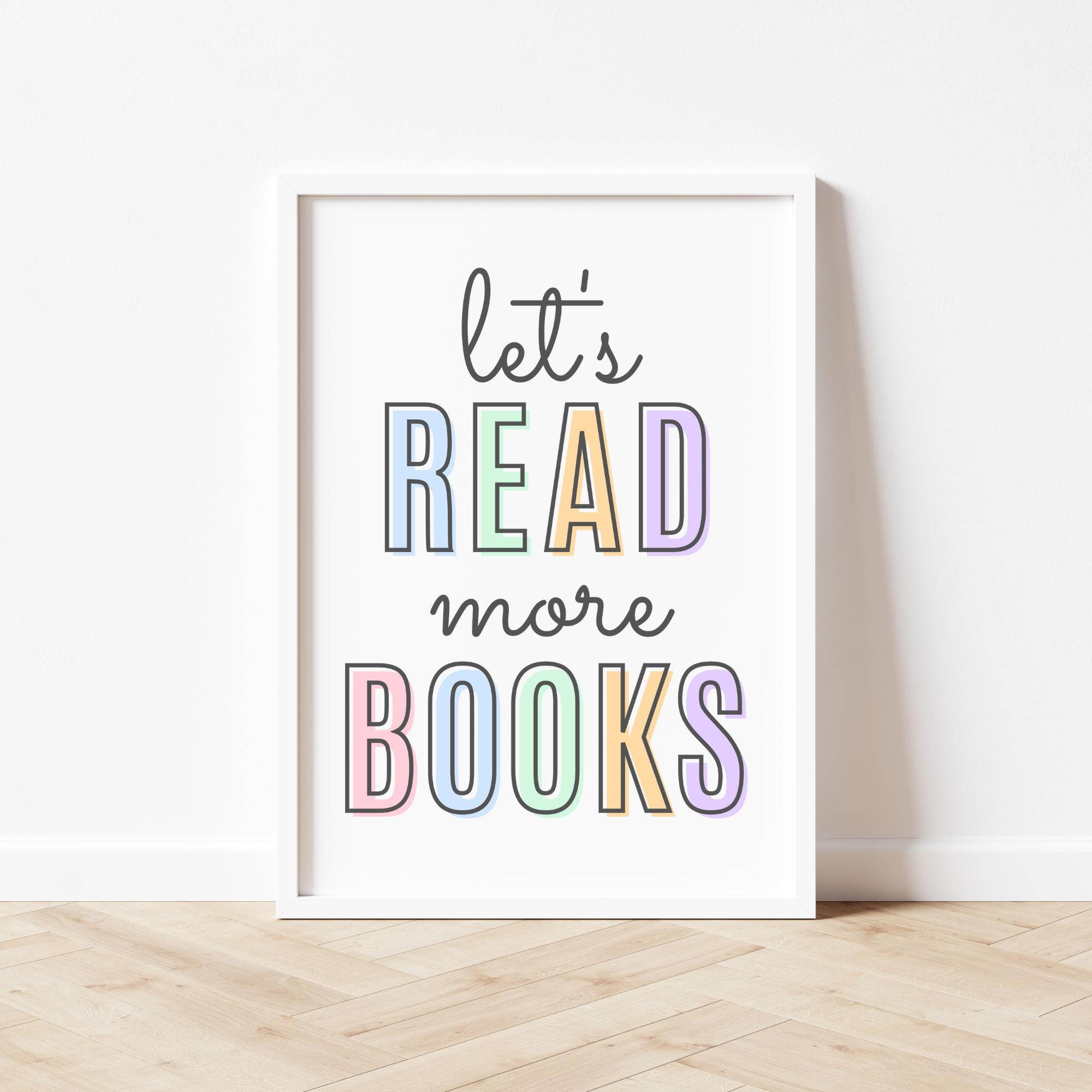 Read More Books Print, Reading Corner Sign, Reading Corner Posters ...