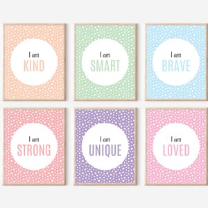 Positive Affirmations for Kids, Set of 6 Affirmation Posters, Kids ...