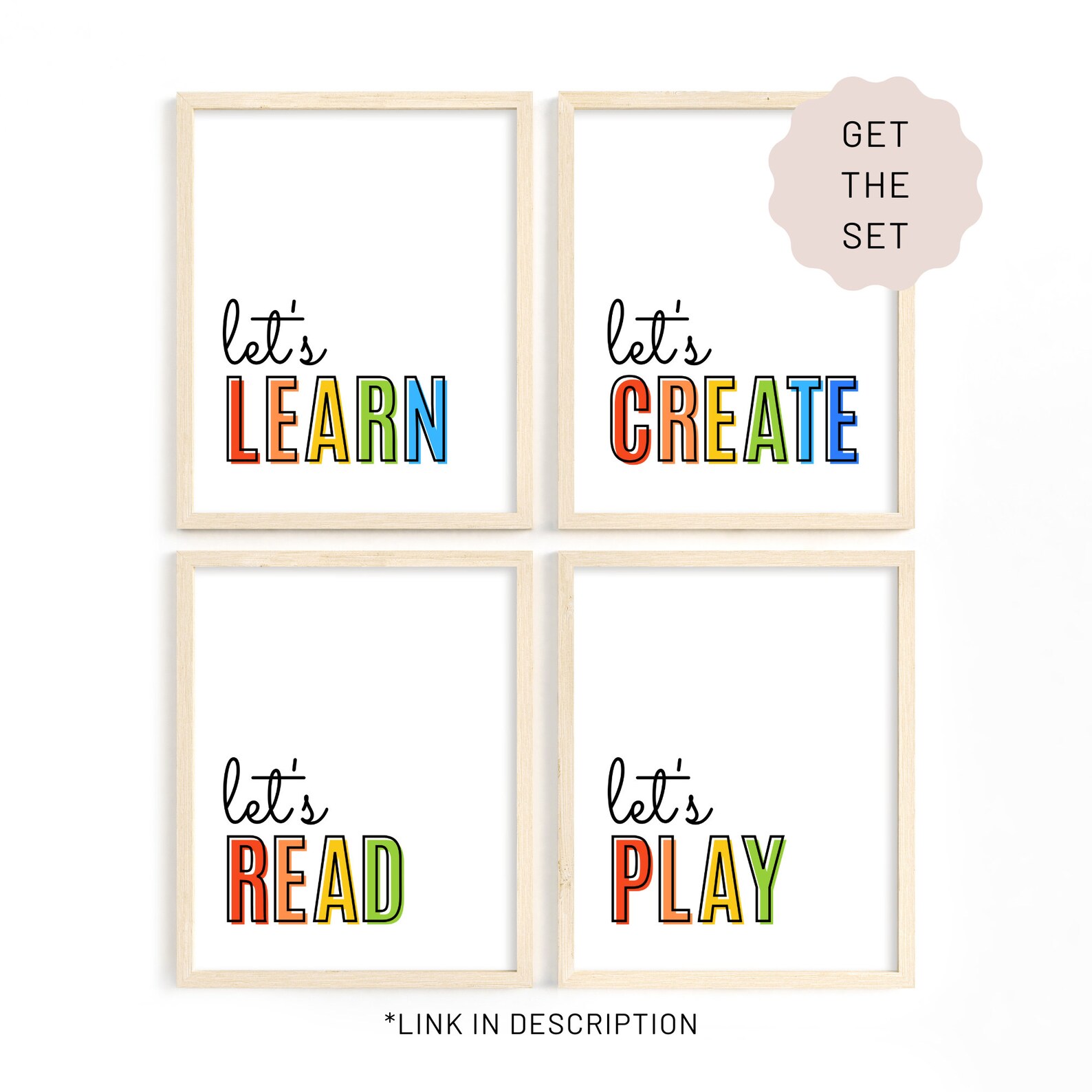 Let's Learn Sign, Classroom Poster, Homeschool Wall Art, Montessori ...