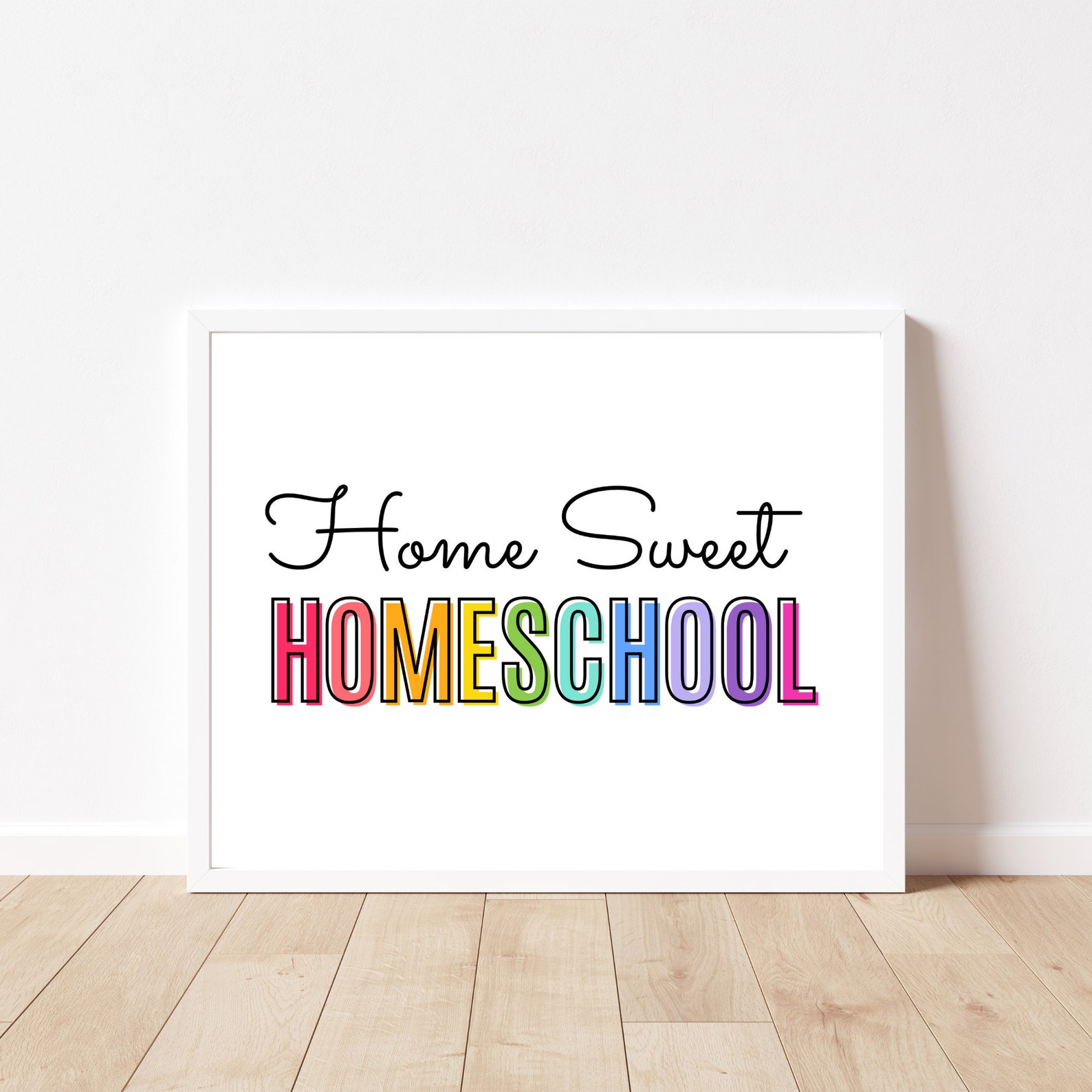 Home Sweet Homeschool Printable, Homeschool Wall Art, Pastel Homeschool ...