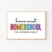 Home Sweet Homeschool Printable, Homeschool Wall Art, Pastel Homeschool ...