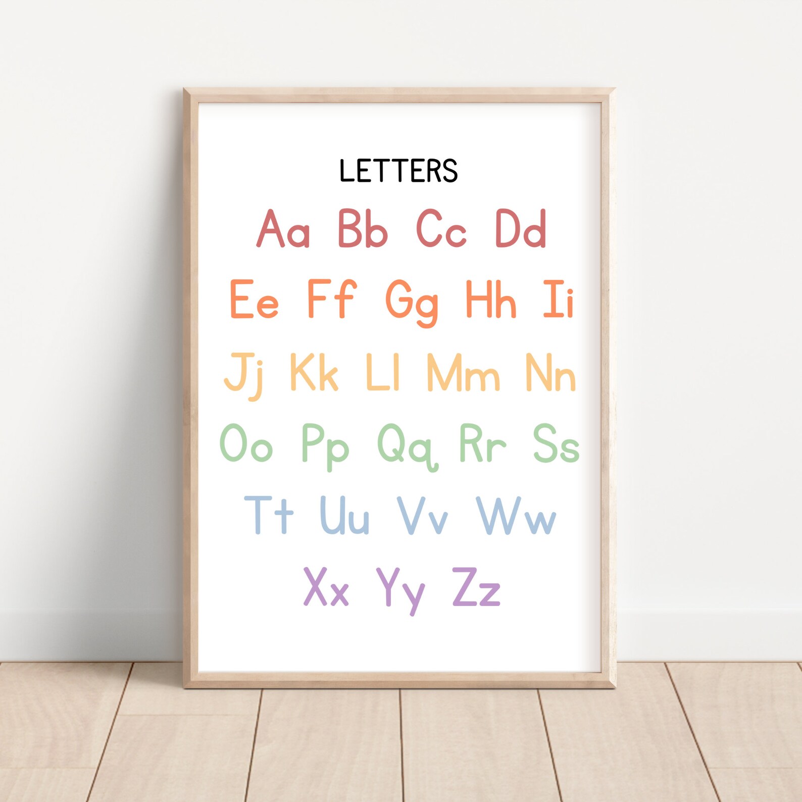 Set of 2 Educational Posters, Alphabet Poster, Letters Poster, Numbers ...