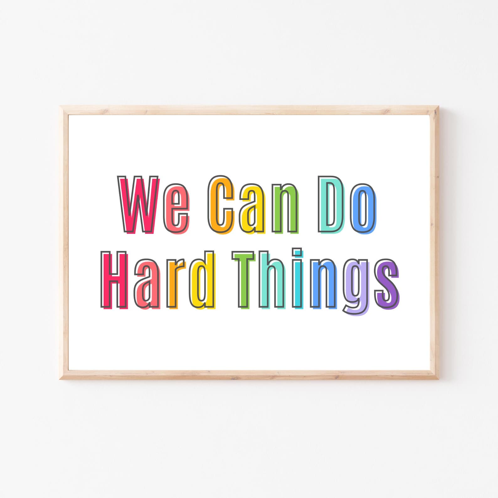 We Can Do Hard Things, Classroom Poster, Inspirational Wall Art ...